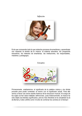 La importancia de la educación musical en el nivel inicial en los niños ...