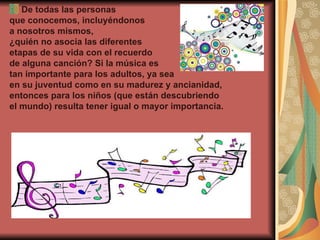 "La importancia de la música en la educación" | PPT