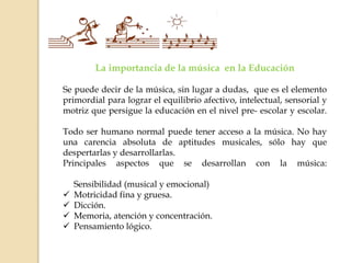 La importancia de la musica | PPTX