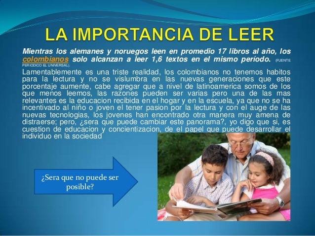 Cual Es La Importancia De Leer Libros - Leer un Libro