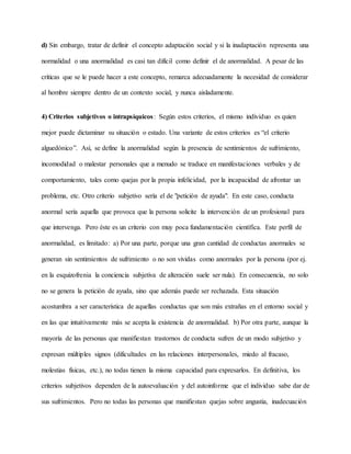 La importancia del estudio de conductas anormales | DOCX