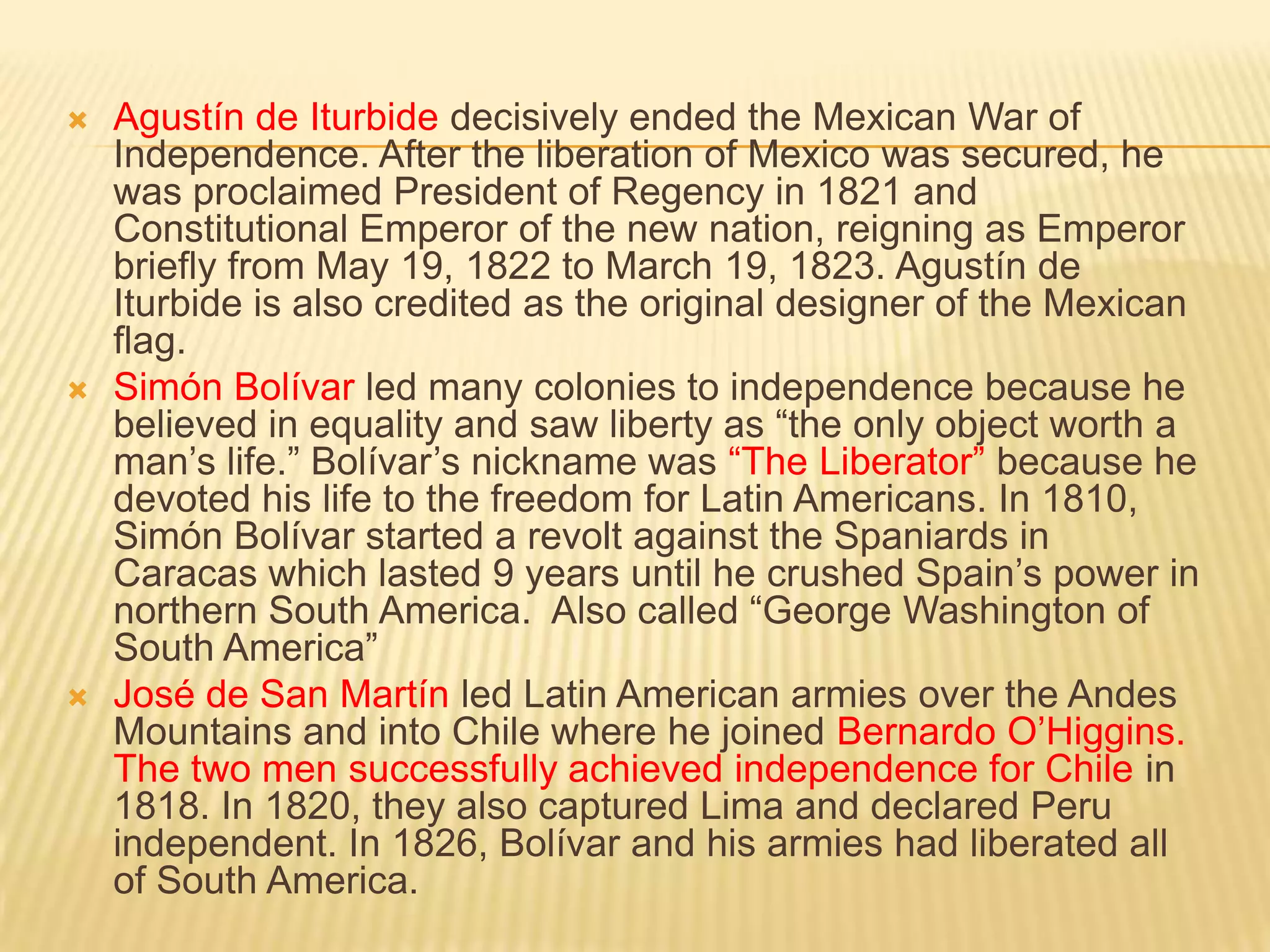 Latin American Revolutions for Independence | PPT