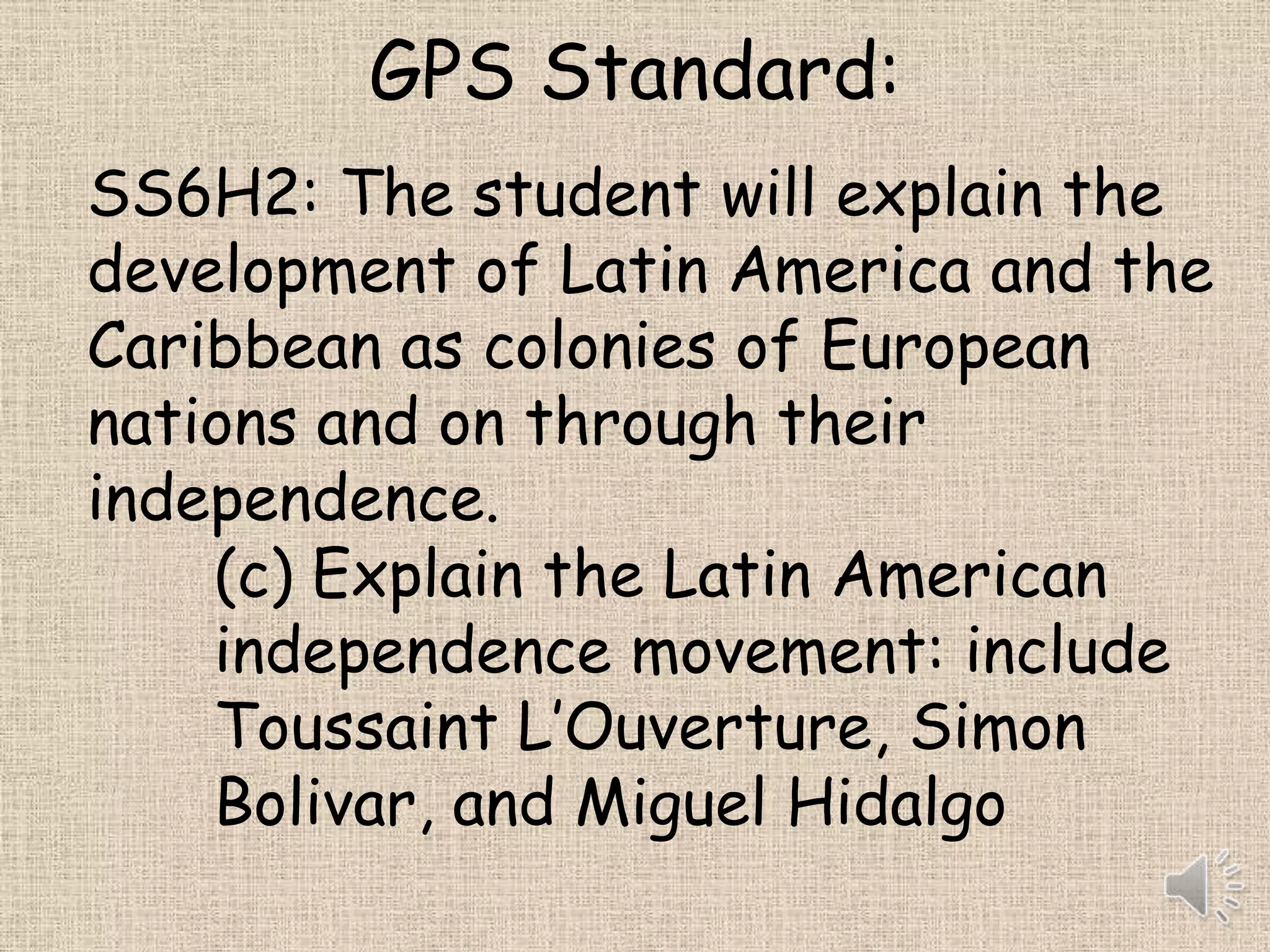 La independence movements with timing | PPT