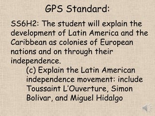 La independence movements with timing | PPT