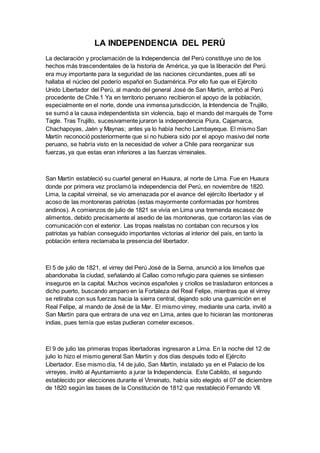 La independencia del perú | DOCX