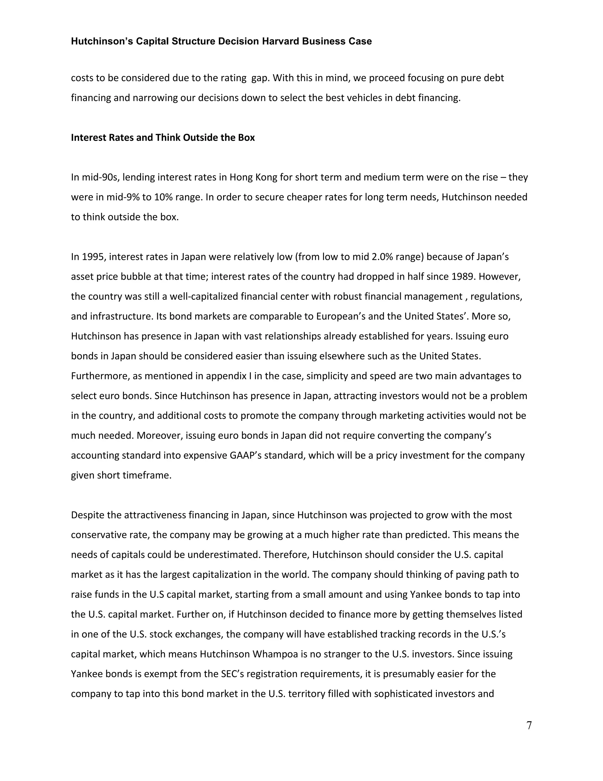 Hutchinson Whampoa's Harvard Case Study | PDF