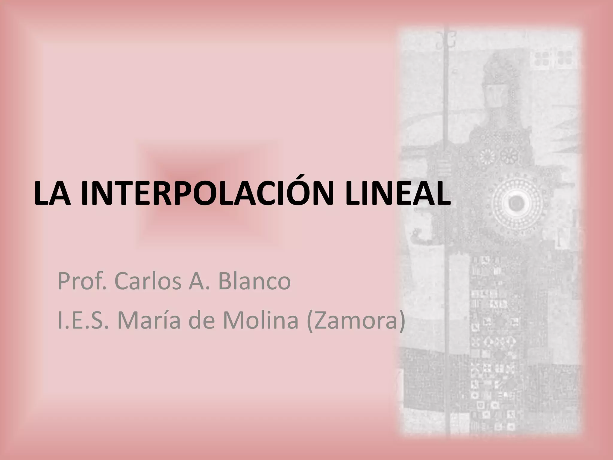 La interpolación lineal | PPT
