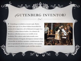 La invención de la imprenta de gutenberg | PPTX | Woodworking | Arts ...