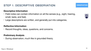 Qualitative Methods: Ethnography & Participant Observation | PPT