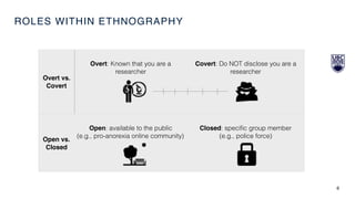 Qualitative Methods: Ethnography & Participant Observation | PPT