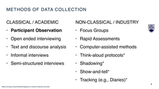 Qualitative Methods: Ethnography & Participant Observation | PPT