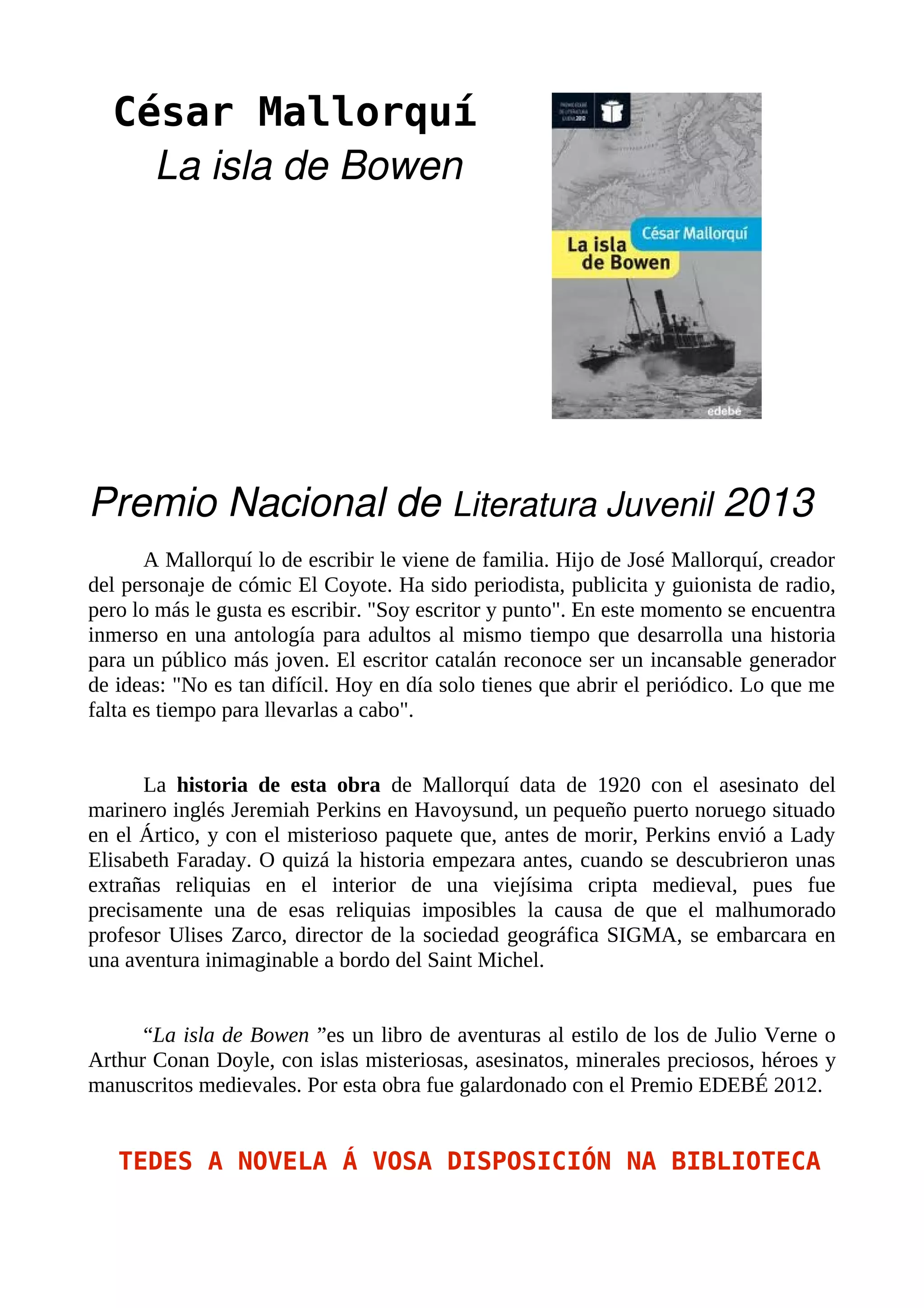 La isla de bowen | PDF
