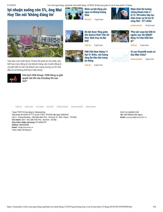 Lai suat ngan hang agribank thang 12 moi nhat | PDF