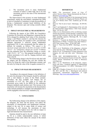 Proposed changes to the definition of the ampere and the kilogram and ...