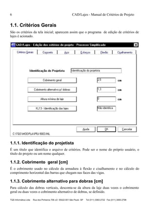 Lajes 02-critérios de projeto | PDF