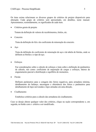 Lajes 02-critérios de projeto | PDF
