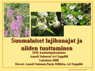 Lajihunajat ja niiden tuottaminen / 2008 / Anneli Salonen & Ari Seppälä ...