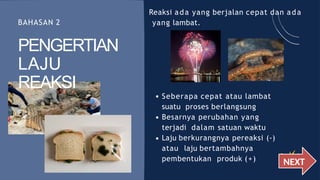 LAJU REAKSI DAN FAKTOR-FAKTOR YANG MEMPENGARUHI LAJU REAKSI | PPTX