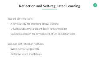 Understand students’ self-reflections through learning analytics | PPT