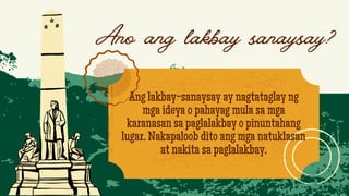 lakbay.pdfsanaysay pspl 12gas strand for students | PDF