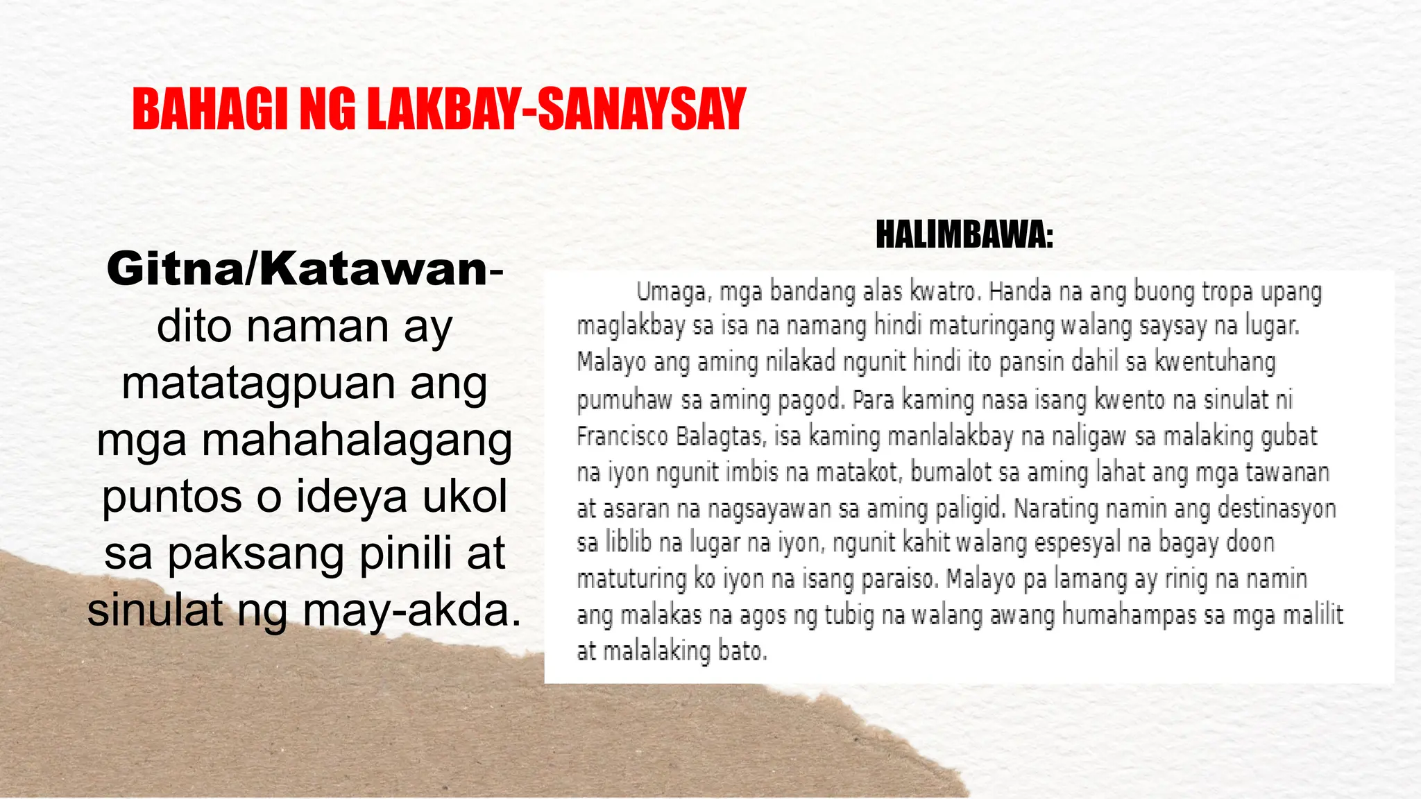 LAKBAY-SANAYSAY.pptx piling larang second quarter | PPTX
