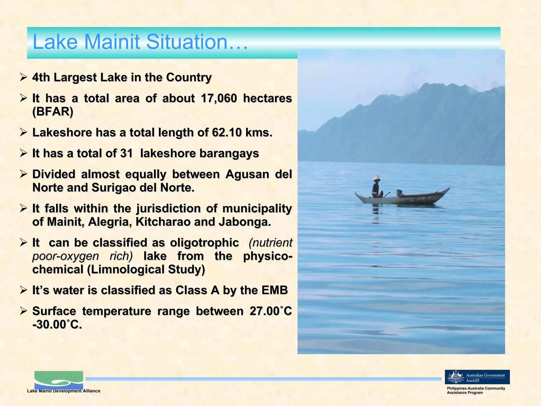 The Lake Mainit and Its Watershed | PPT