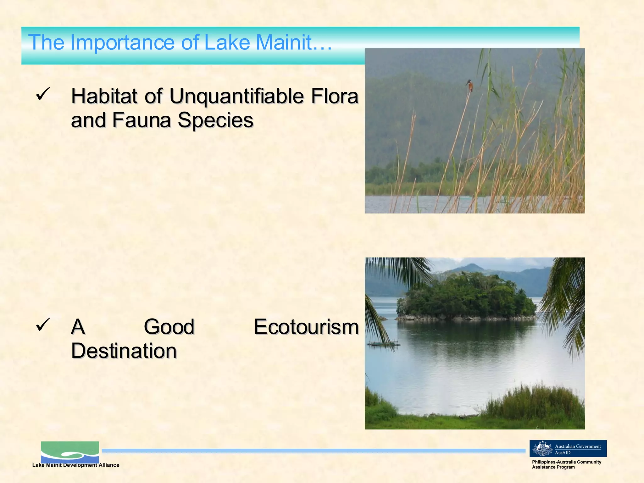 The Lake Mainit and Its Watershed | PPT