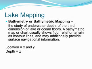 The Mapping Network Lake Mapping | PPTX | Geography | Science
