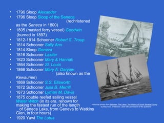 Lake Ontario And Finger Lakes International Living History Maritime And ...