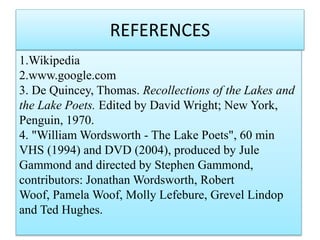 Lake poets | PPTX | Poetry | Books and Literature