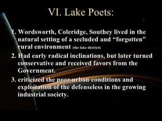 Lake poets | PPTX | Poetry | Books and Literature