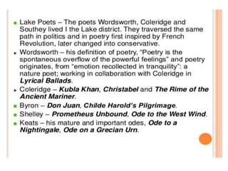 Lake poets | PPTX | Poetry | Books and Literature