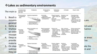 Lakes and Sedimentological Environment.pptx