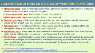 Lakes: Characteristics, Zones, Classification, Origin. | PPTX