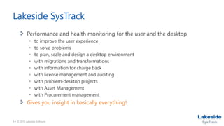 Lakeside 2016 | PPTX | Desktops | Computing