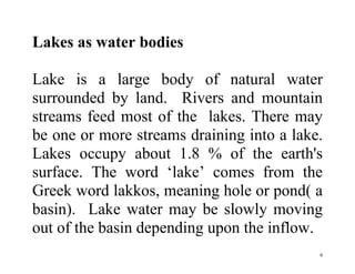 Lakes of the world | PDF