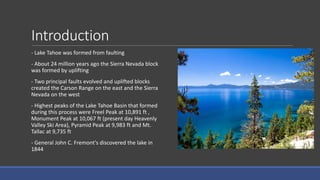 Geology Lake tahoe power point | PPT