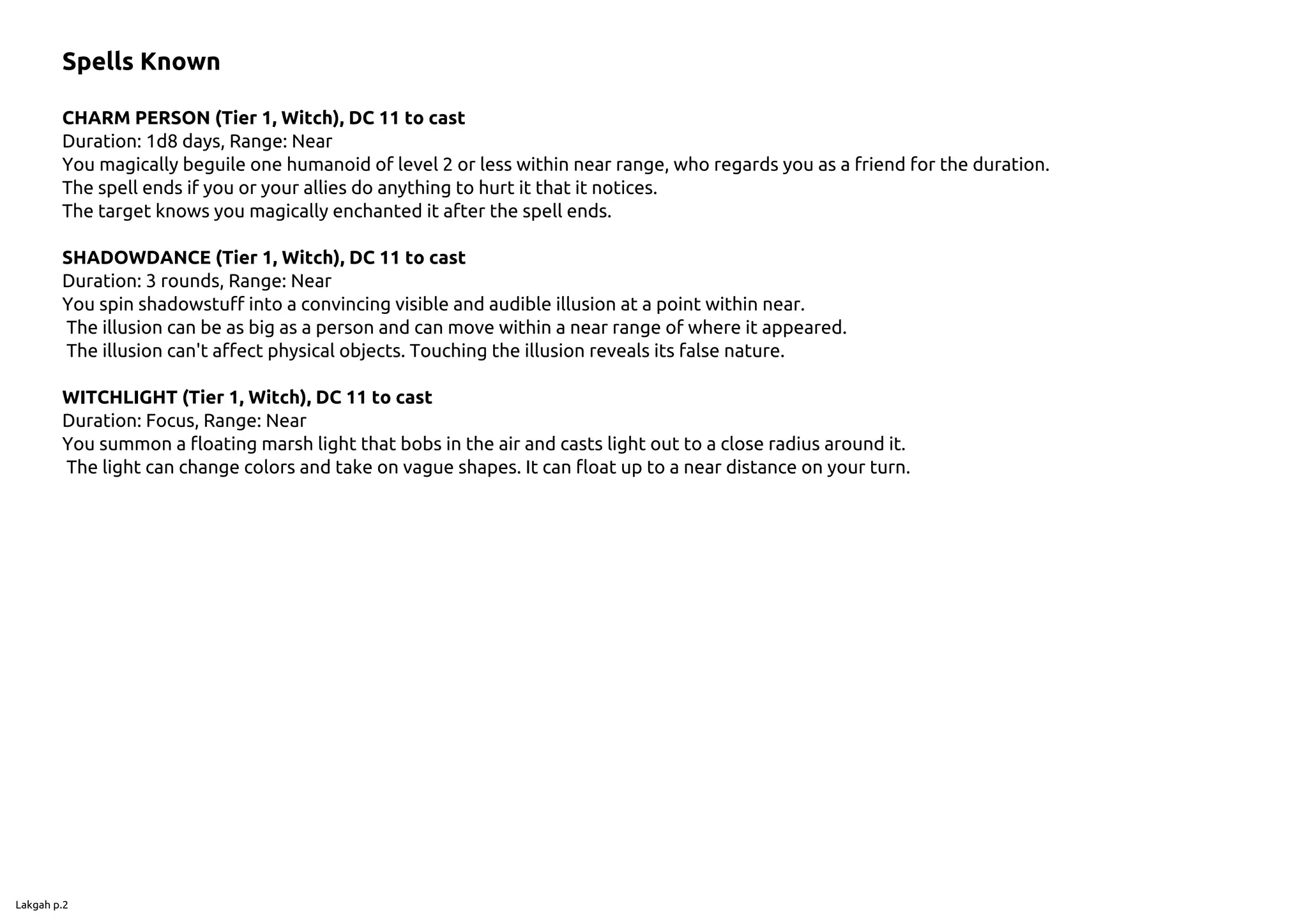 Lakgah - Personagem nível 1 para rpg de mesa | PPT