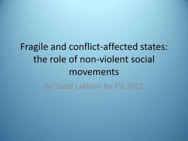 Fragile and Conflict-Affected States | PPTX | War and Conflicts