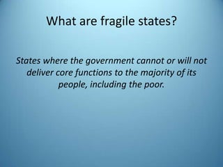 Fragile and Conflict-Affected States | PPTX