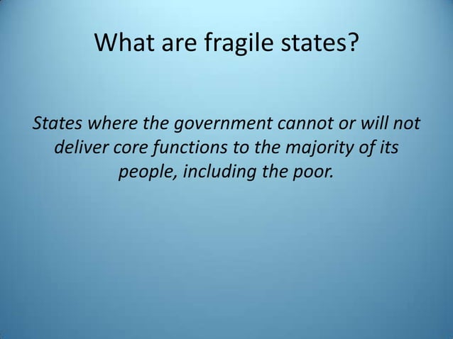 Fragile and Conflict-Affected States | PPTX | War and Conflicts