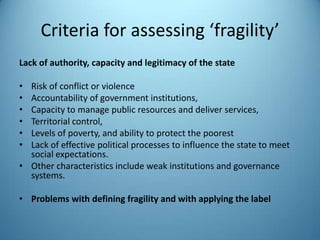 Fragile and Conflict-Affected States | PPTX