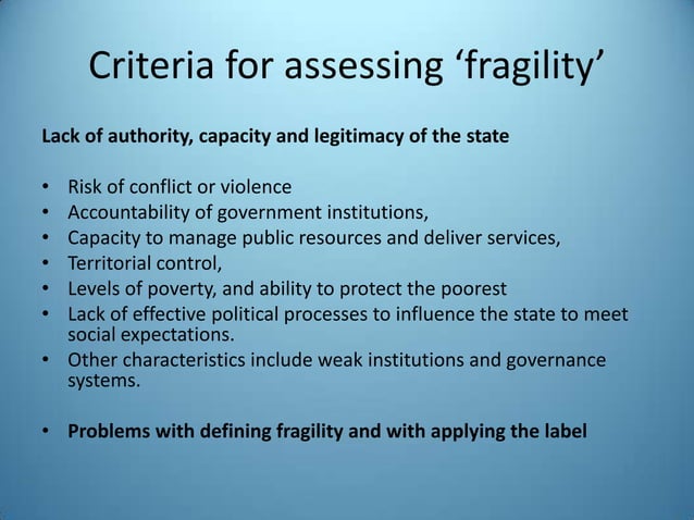 Fragile and Conflict-Affected States | PPTX | War and Conflicts
