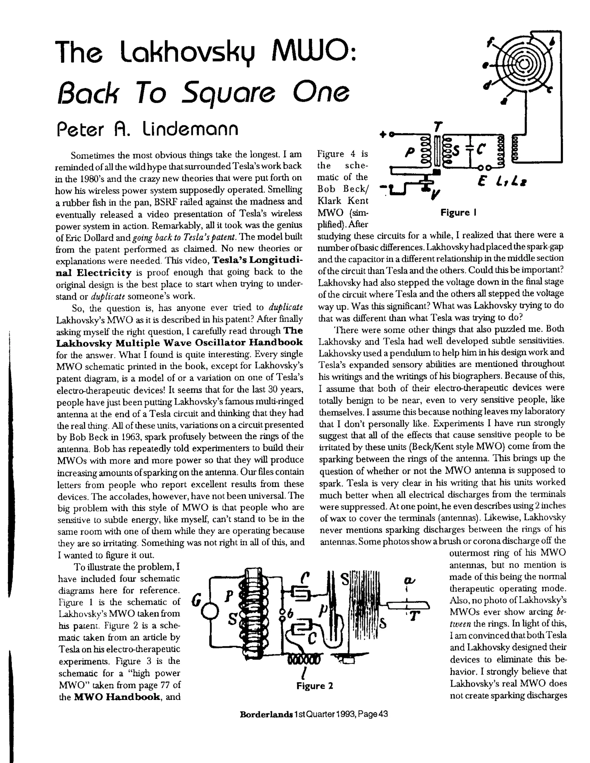 Lakhovski multiwave oscillator | PDF