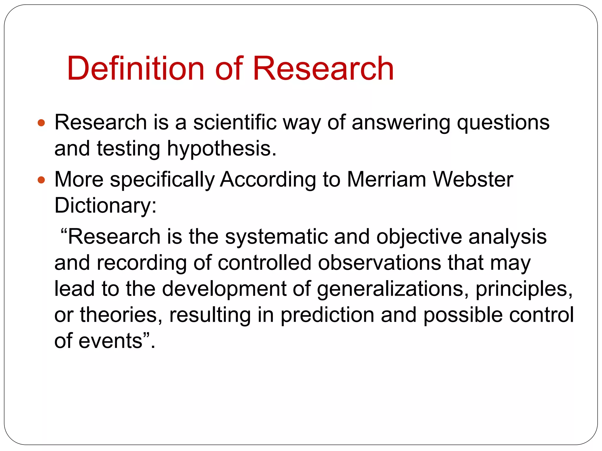 concepts and basics of research methodolgy | PPT