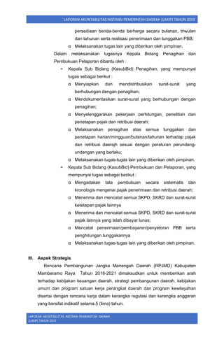 LAKIP BP2RD Kabupaten Mamberamo Raya Tahun 2019 | PDF