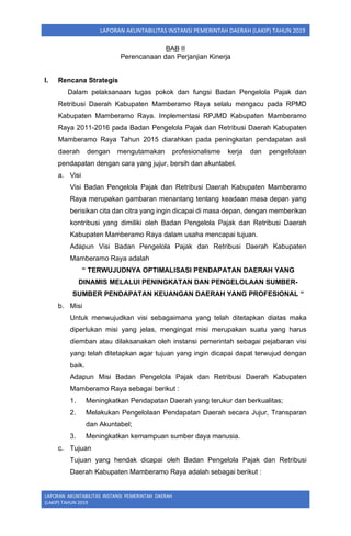 LAKIP BP2RD Kabupaten Mamberamo Raya Tahun 2019 | PDF
