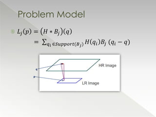 Super resolution from a single image | PPTX