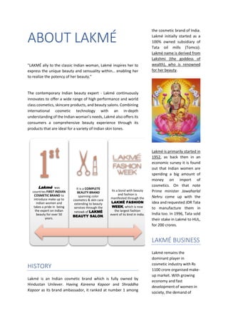 Lakme assignment | PDF