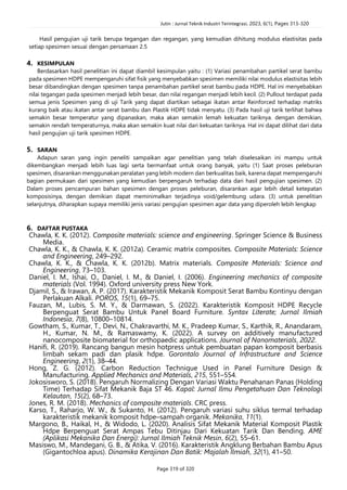 Analisis High Density Polyethylene Berserat Bambu | PDF